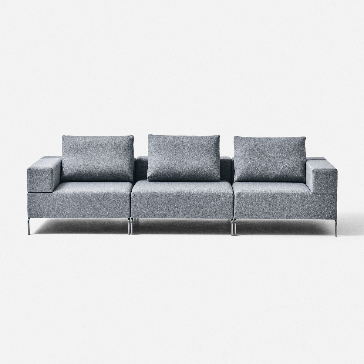 BOX Sofa 3P / Body + LR arm + BEND Leg + Cushion / S2M